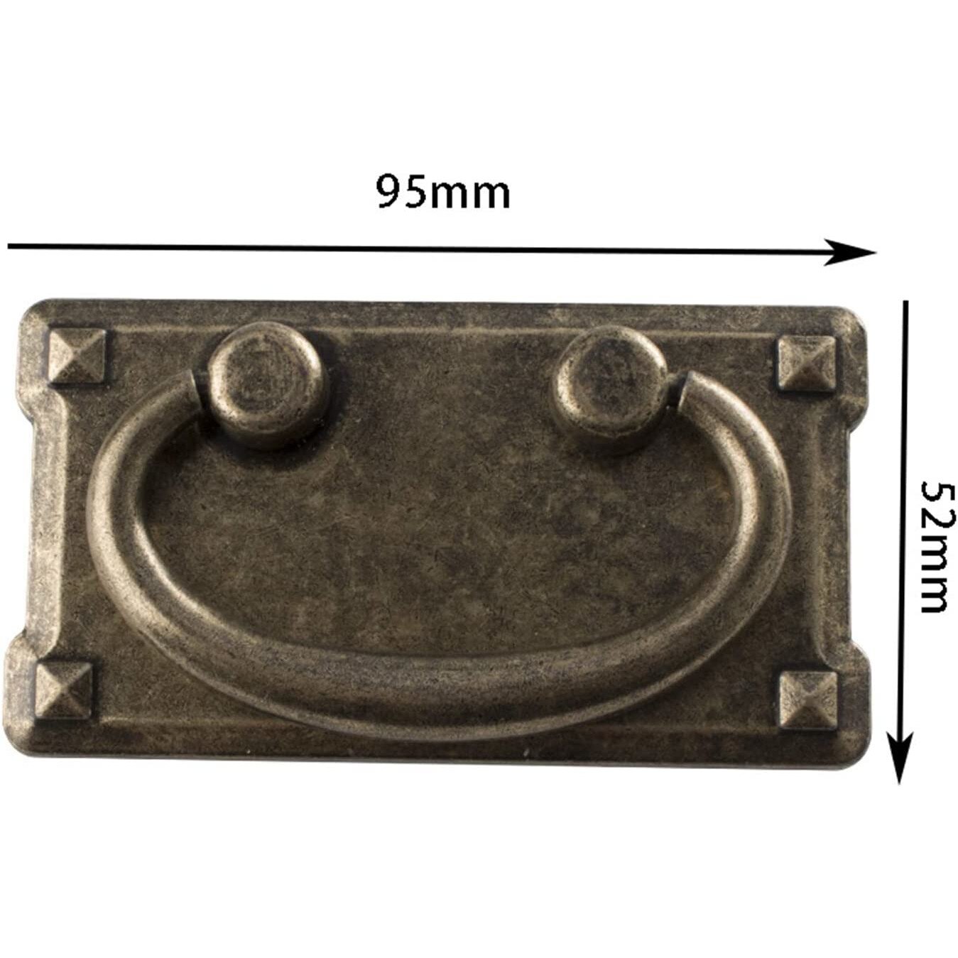 Maner de sertar, Dreptunghiular, De epoca, Aliaj de zinc, 95 x 52 mm ...