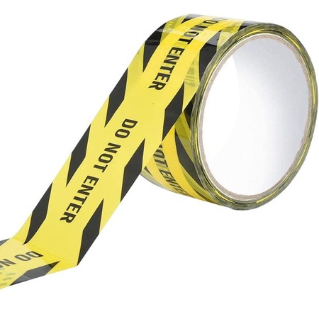 Banda de avertizare, 25 m, Negru/Galben - eMAG.ro