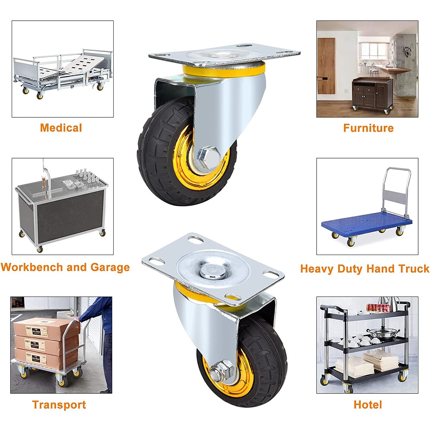 Rota pivotanta, 3 inci, fara frane, 75 mm - eMAG.ro