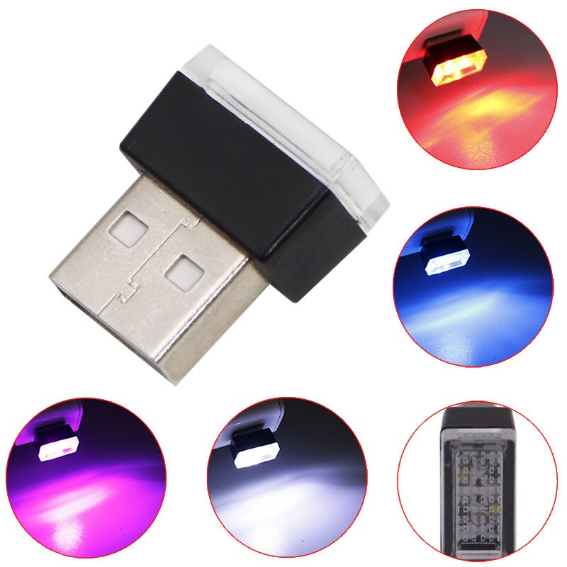 Lumini de atmosfera cu LED-uri pentru masina, 5 bucati Set de lumini de ...