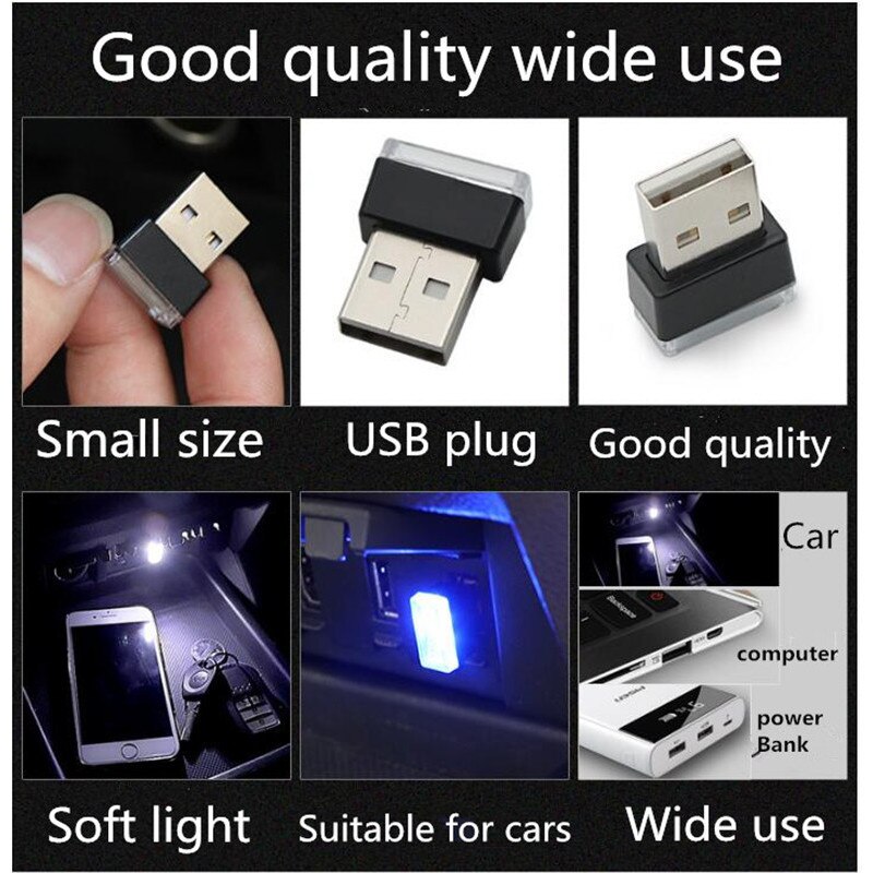 Lumini de atmosfera cu LED-uri pentru masina, 5 bucati Set de lumini de ...