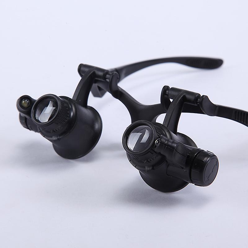 Lupa cu lumina LED, ABS/Lentile optice, Zoom 10x/15x/20x/25x, Negru ...