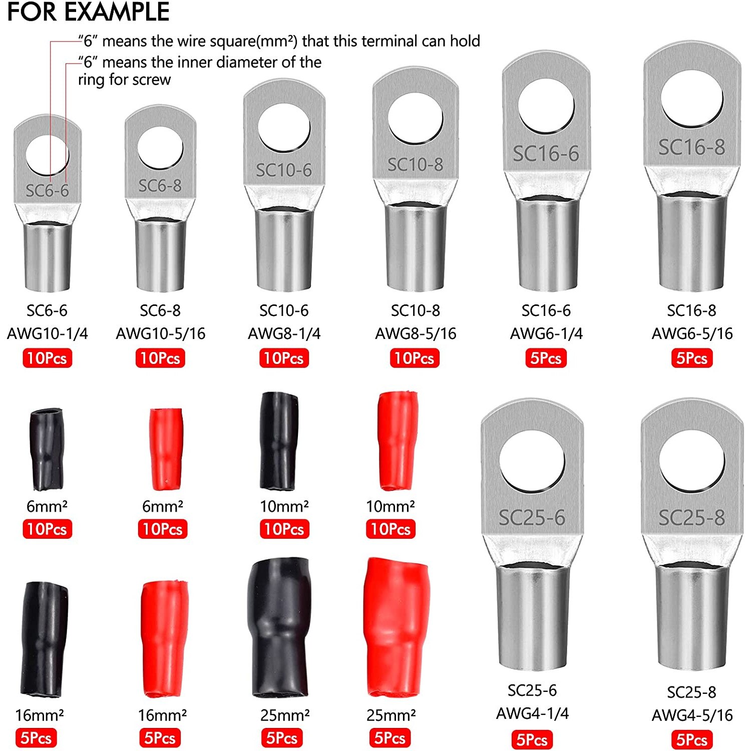 Set de 120 bucati de sertizare, Cupru/PVC, Multicolor - eMAG.ro