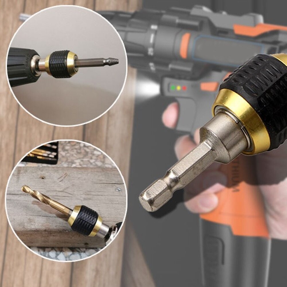 Set 2 mandrine de gaurit, Otel, Cu eliberare rapida, 1/4 '', Cap ...