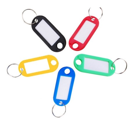 Set 20 Brelocuri pentru chei, Plastic, 5 x 2.2 cm, Multicolor - eMAG.ro