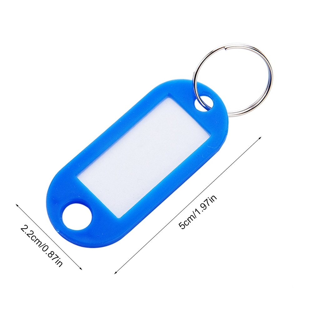 Set 20 Brelocuri pentru chei, Plastic, 5 x 2.2 cm, Multicolor - eMAG.ro