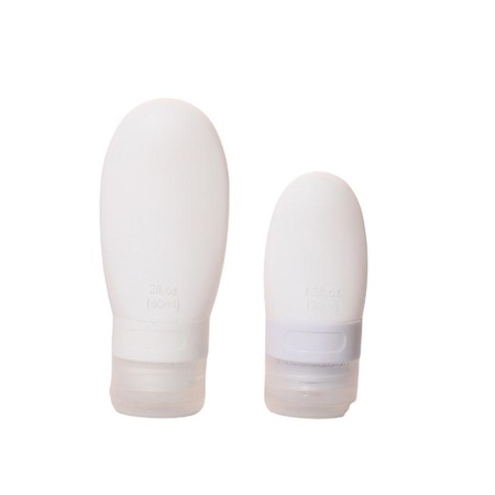 Set 2 x Recipient cosmetice, Silicon, Polipropilena, Alb - eMAG.ro