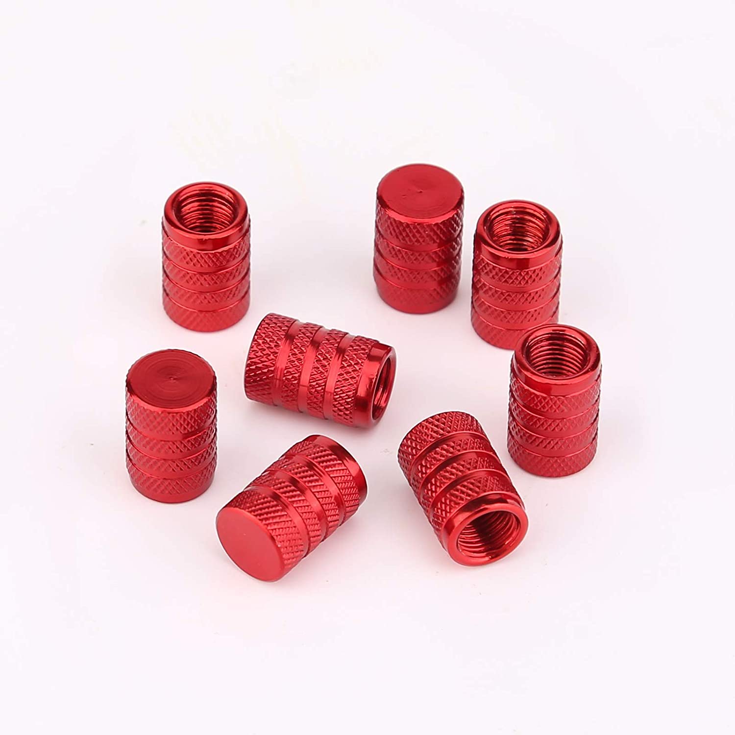Set 8 x Capac valva, Aluminiu, Rosu - eMAG.ro