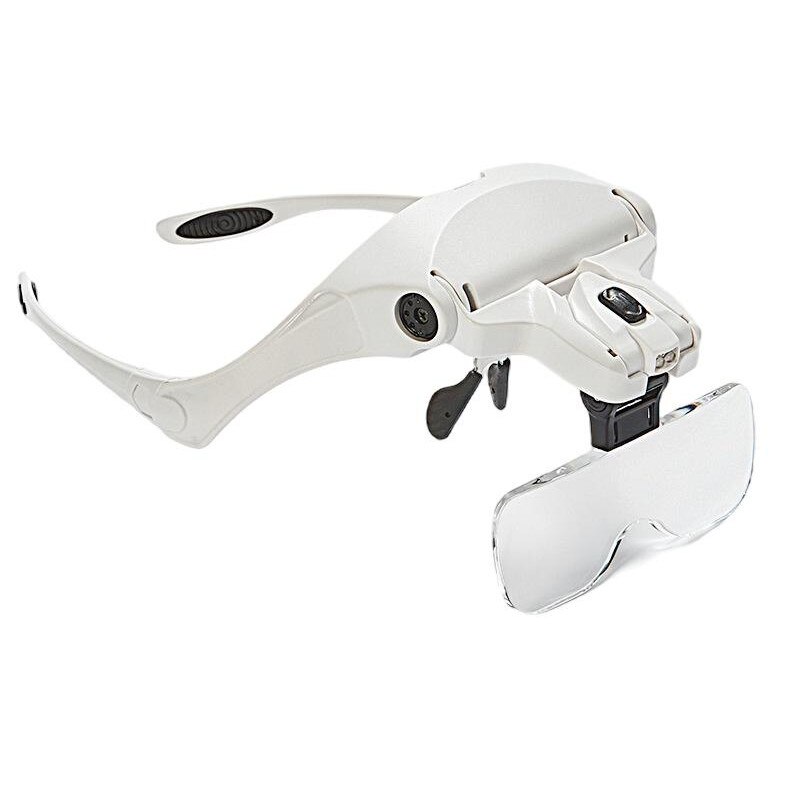 Lupa de cap, Lumina LED, 1.0X-3.5X, Alb/Negru - eMAG.ro