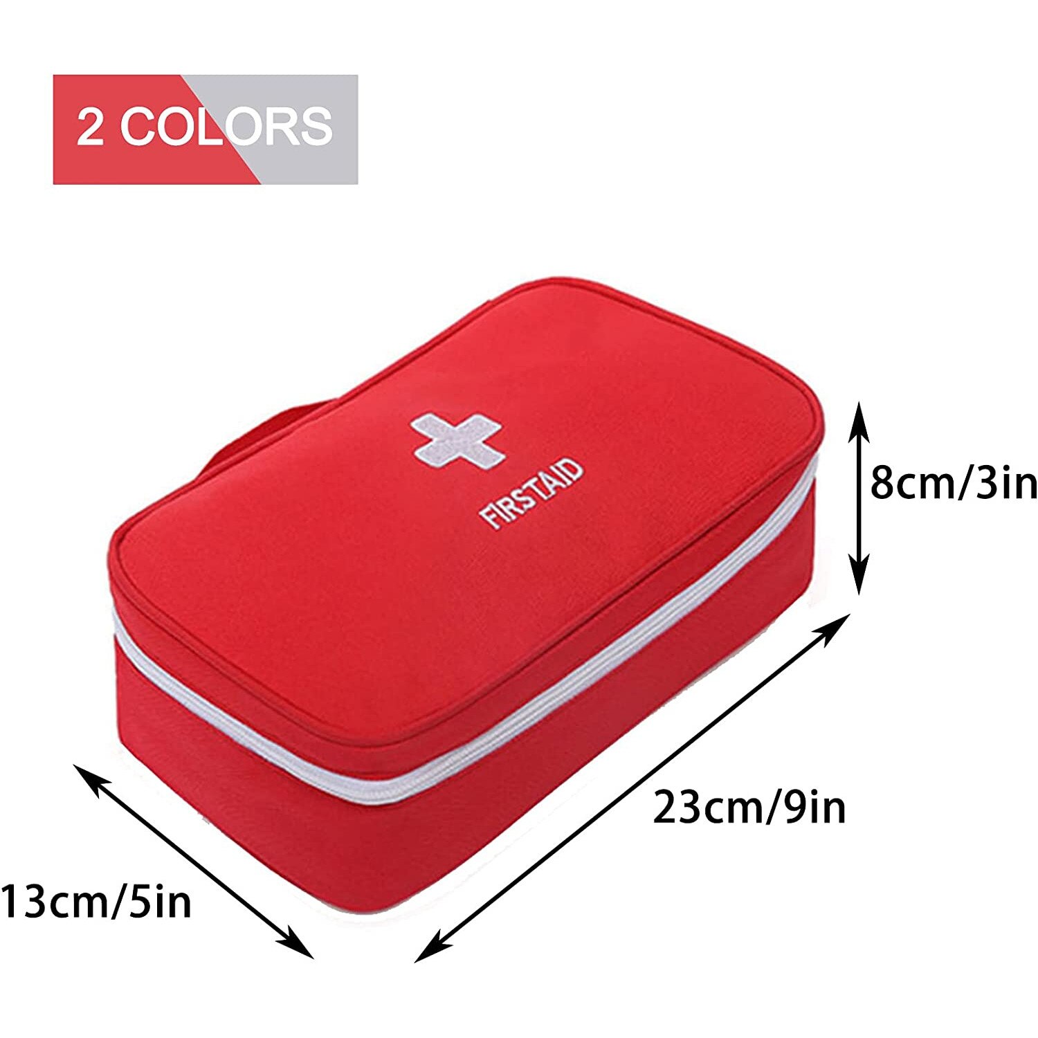 Set 2 genti pentru truse de prim ajutor, Poliester, Impermeabil, 23 x ...