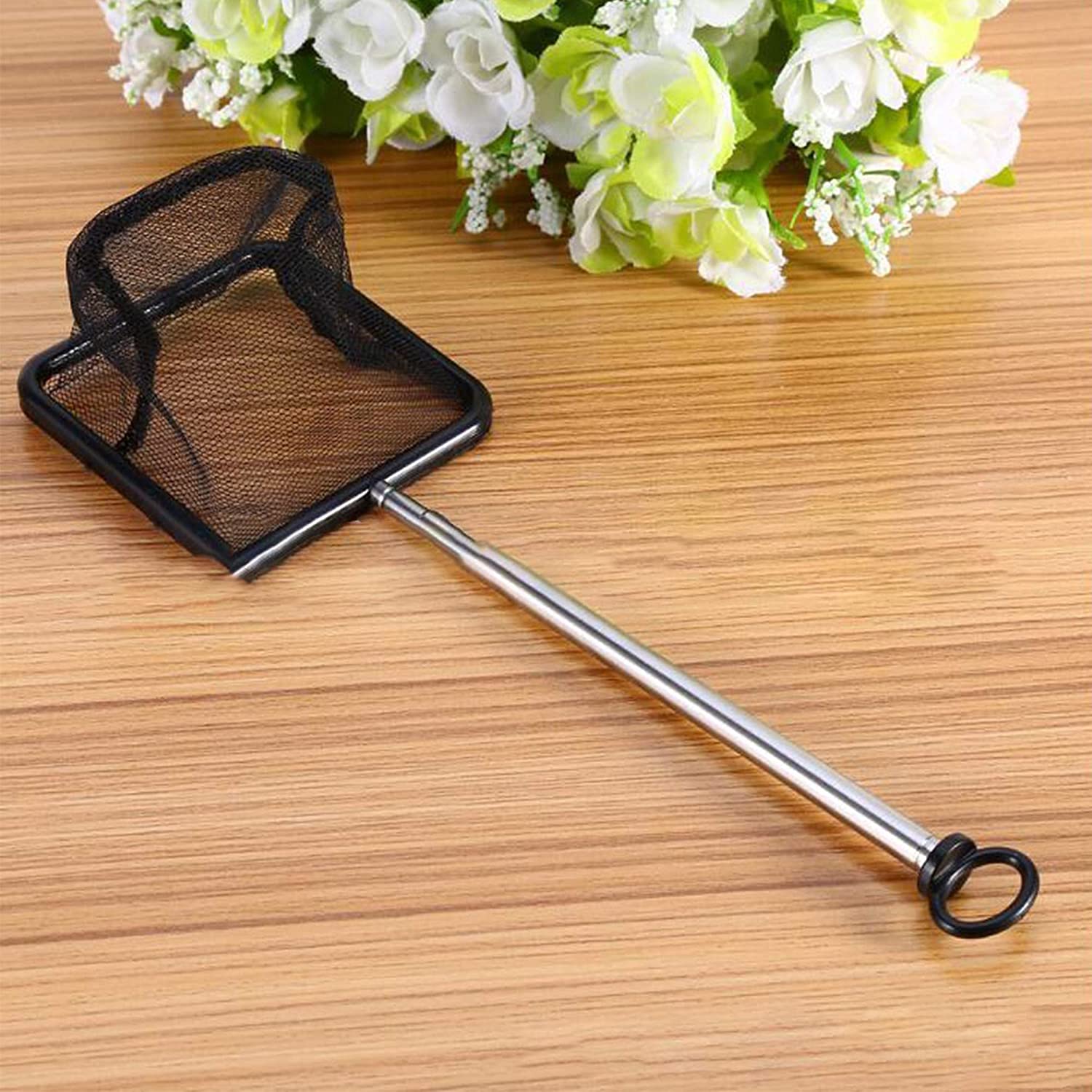 Plasa de pesti de acvariu, Otel/Nailon, Negru - eMAG.ro