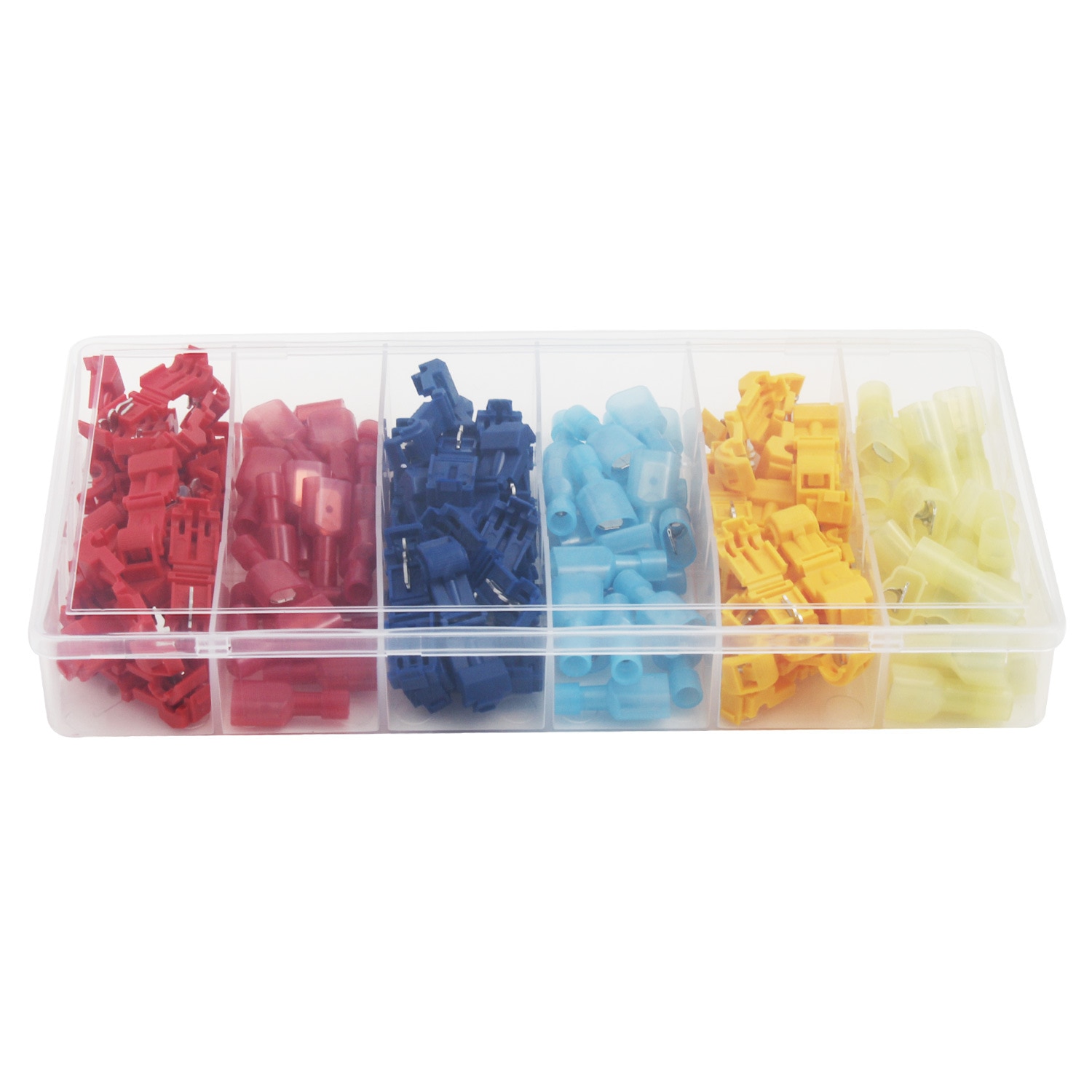 Set 120 conectori sertizare cablu, Alama, Multicolor - eMAG.ro