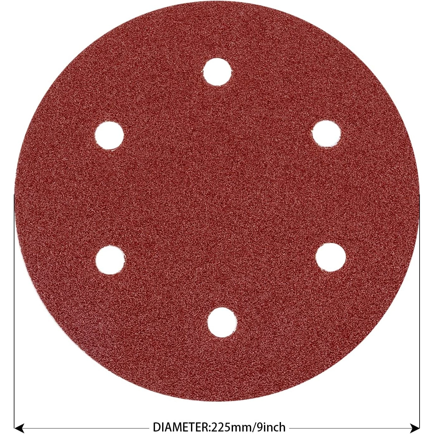 Disc de slefuit, Oxid de Aluminiu, Granulatie P40, 225 mm, 6 gauri, 10 ...