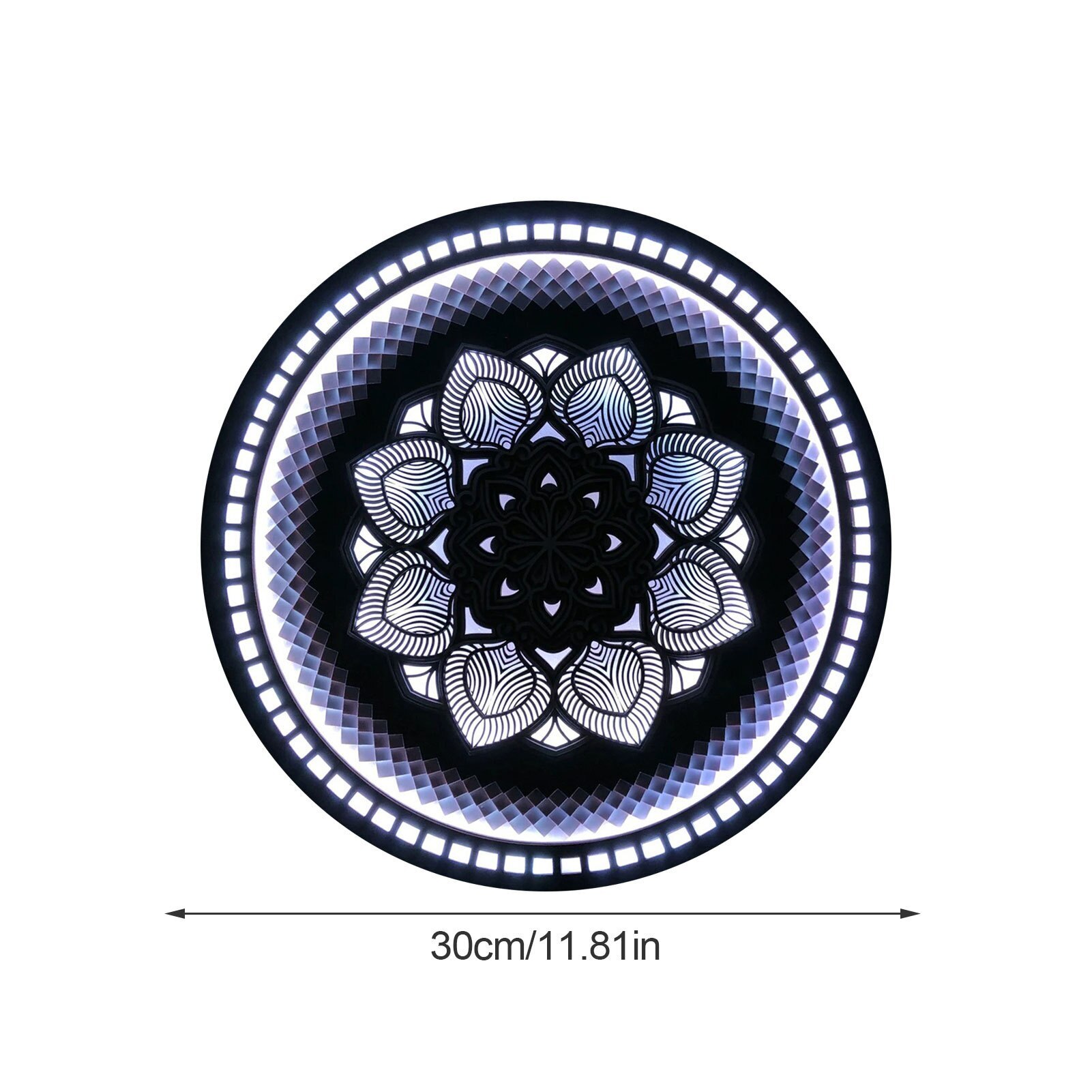 Decor de perete cu flori, Sculptura din floare de lotus, LED ...