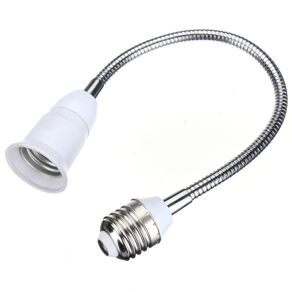 Suport pentru bec, LED E27, Soclu adaptor, Flexibil, 30 cm - eMAG.ro