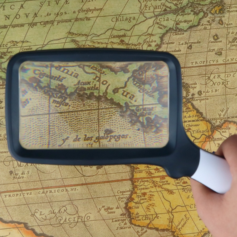 Lupa citire dreptunghiulara, Sunmostar, 5 lumini LED, Negru\Alb - eMAG.ro