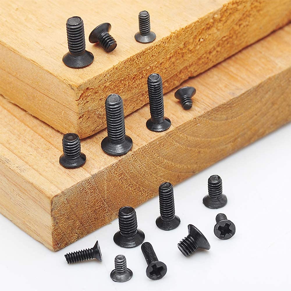 Suruburi cu cap plat, M2/M2.5/M3, Phillips, Otel inoxidabil, 450 buc ...