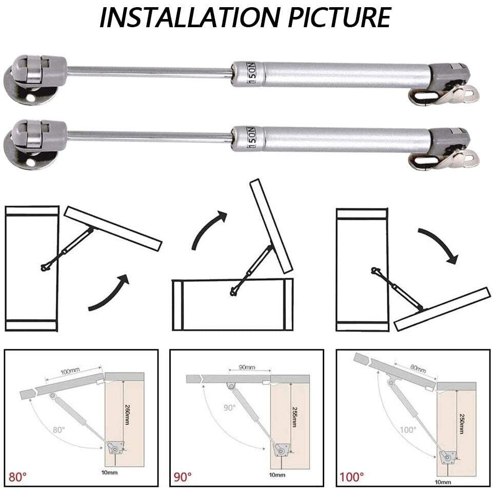 Set 2 pistonane (telescop) gaz pentru ridicare usi mobilier 150N - eMAG.ro