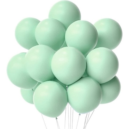 Set 100 baloane verde menta, latex 25cm - eMAG.ro