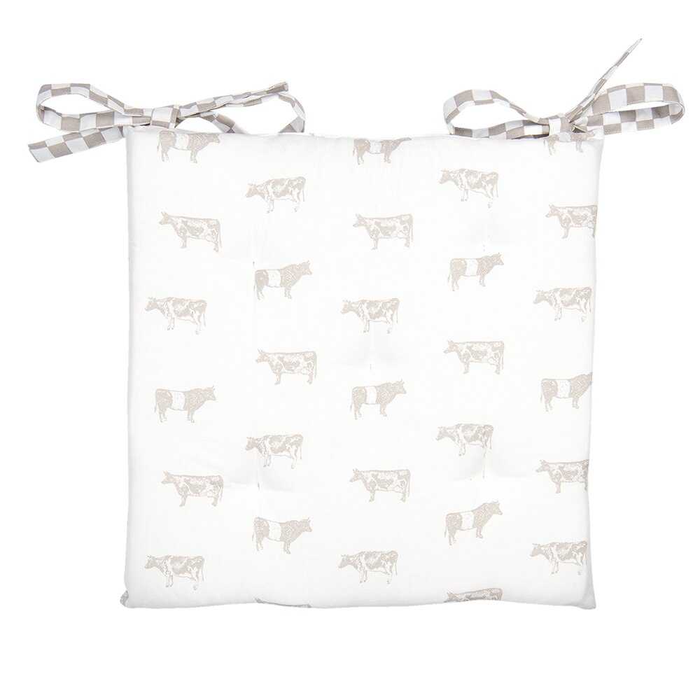 Set 6 perne scaune bumbac bej Vacute 40x40x4 cm - eMAG.ro