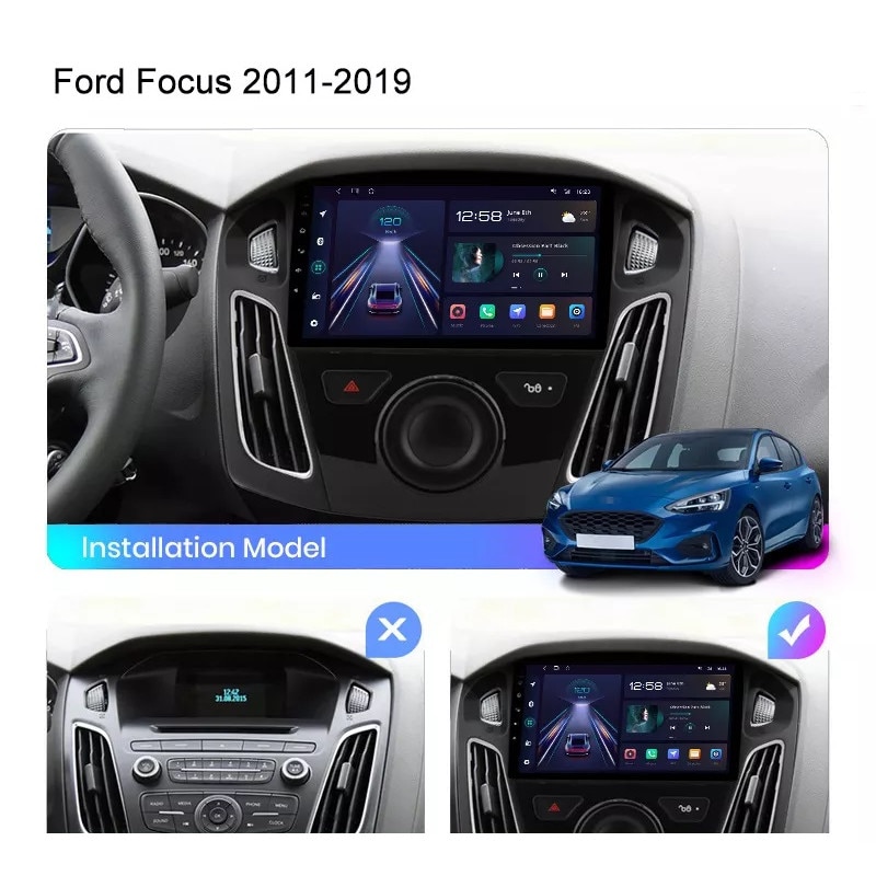 Navigatie Ford Focus 3 2012-2016, Android 12, 2GB RAM 32GB, google maps ...