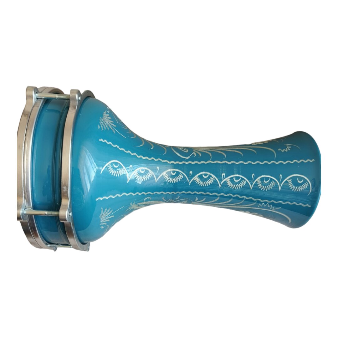 Tarabana Darbouka Deschis Albastru Desene. Dimensiune Inaltime 37 cm ...