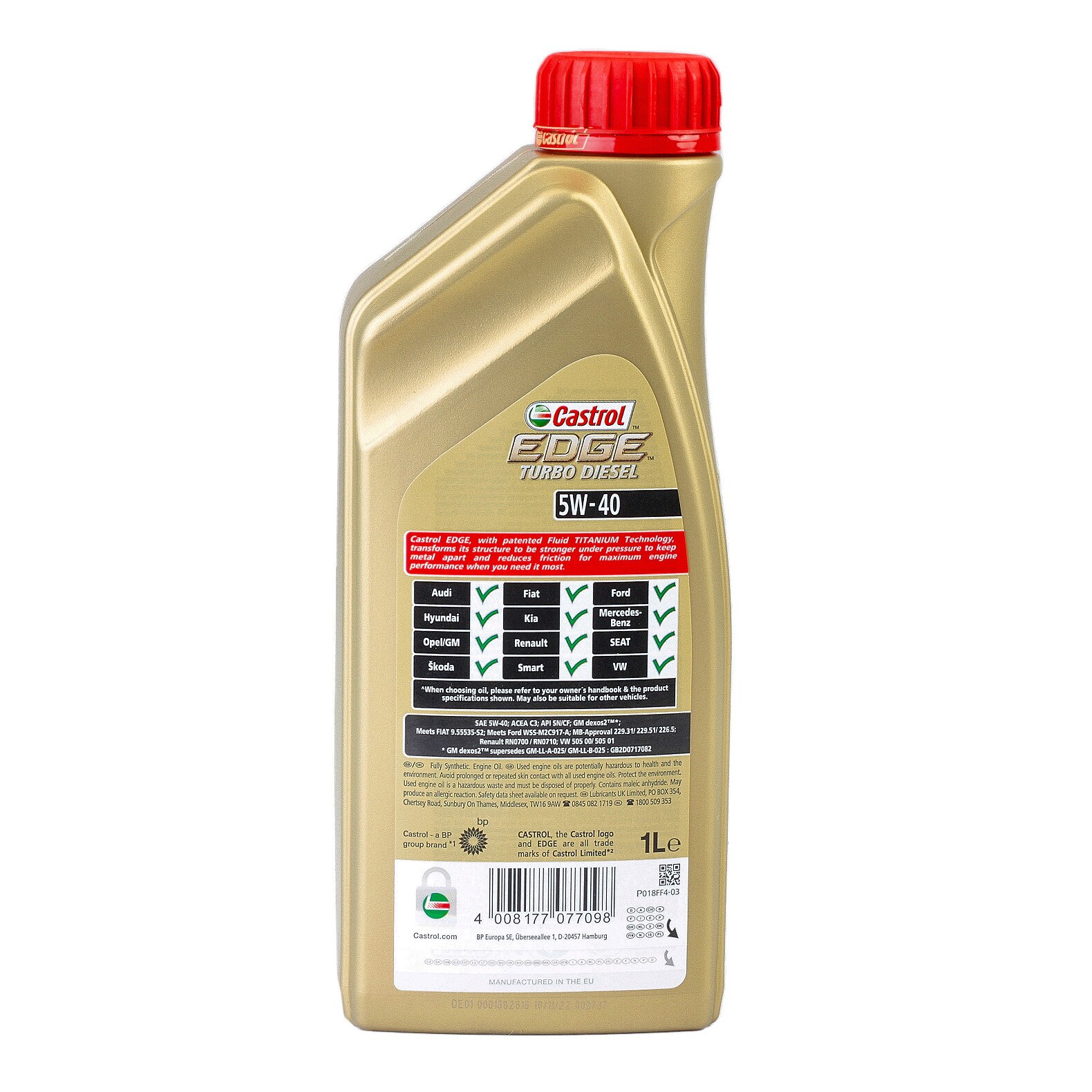 Ulei motor Castrol Edge Titanium T.D. 5W40 1L - eMAG.ro