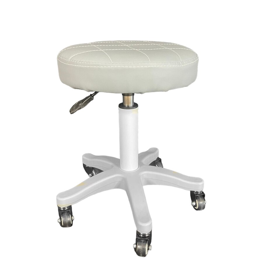 Scaun salon frizerie hidraulic cu roti si perna moderna gri, inaltime ...