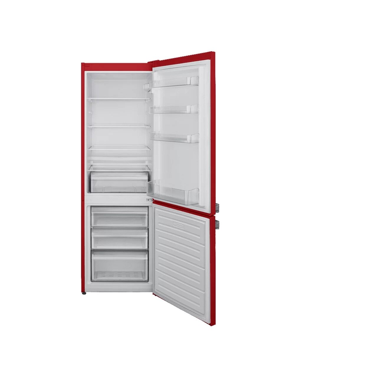 Frigider cu doua usi Finlux FXCA 3131 RETRO RED, Design Retro, 268 l, H ...