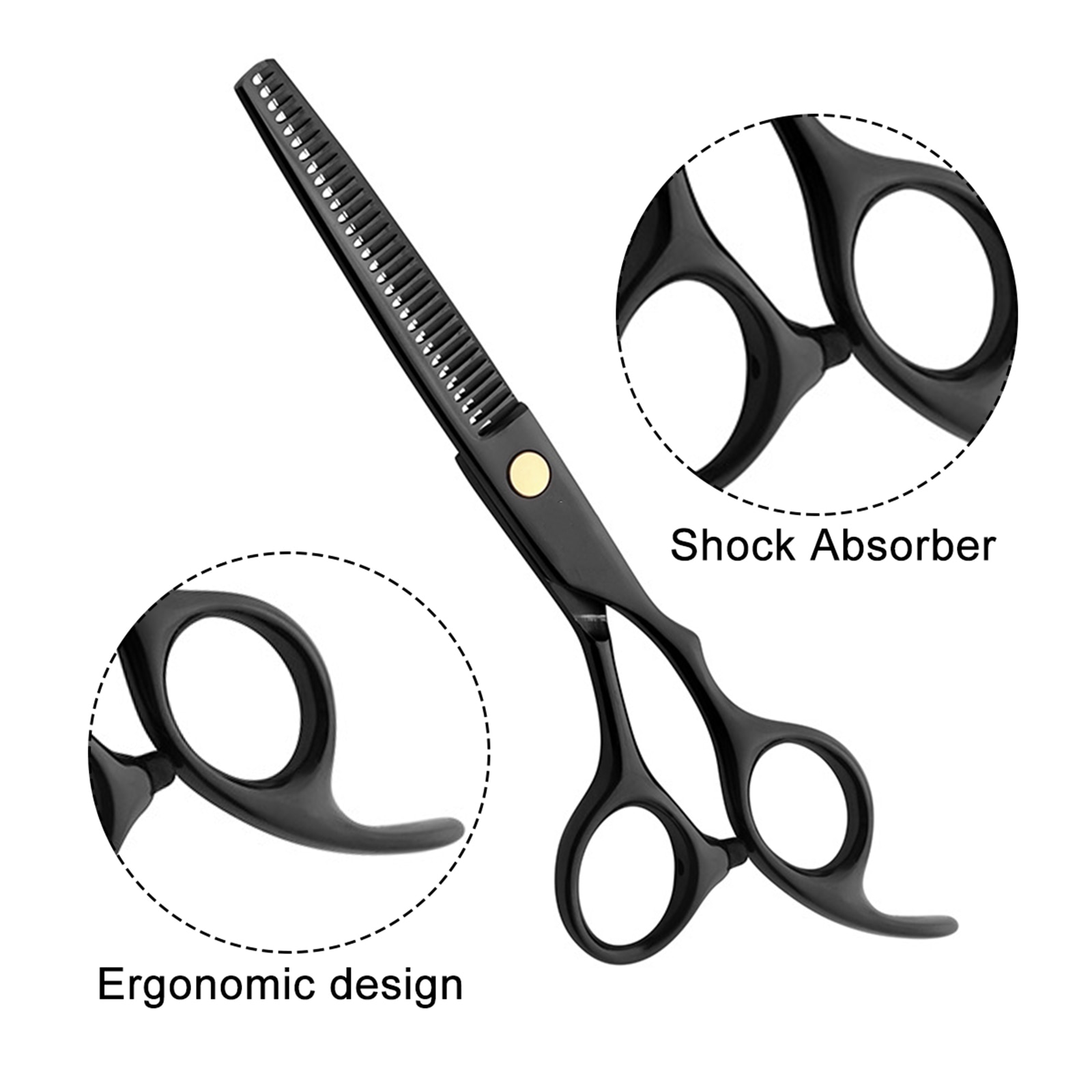 Set 8 accesorii tuns/filat, Darklove, cu foarfece, pieptene, cleme de ...