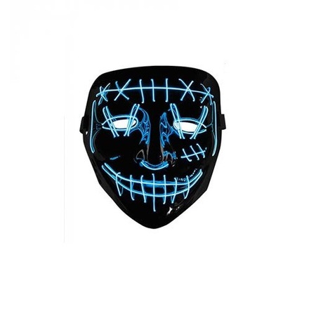Masca Halloween, Purge, iluminare LED cu fir electroluminescent neon ...