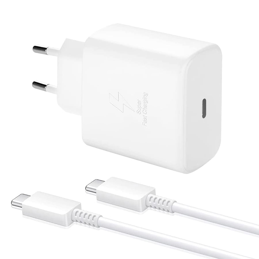 Incarcator Type-C Super Fast Charge, 45W, Cablu 1m, compatibil Samsung ...