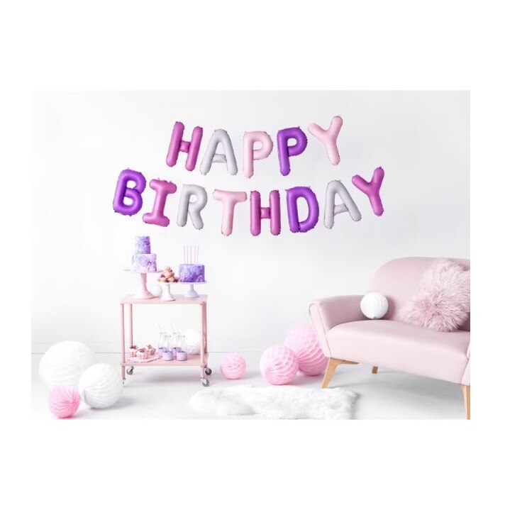 Set baloane folie Flippy, Happy Birthday, 40 cm, model 2, multicolor ...