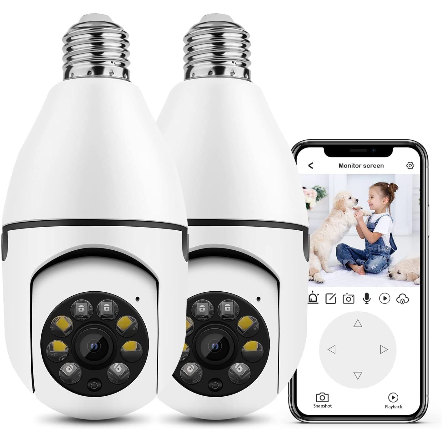 Camera de Supraveghere 360°, WI-FI 2.4Ghz, tip Bec, Senzor miscare ...