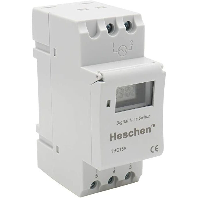 Releu temporizator programabil saptamanal LCD digital Heschen THC15A AC ...