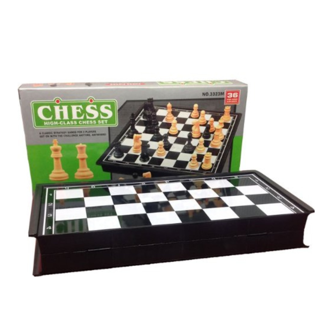 Joc de sah magnetic din plastic, 25 x 25 cm - eMAG.ro