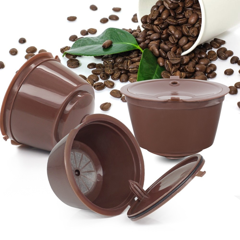 Set 6 capsule de cafea reutilizabile, Plastic, Compatibil cu Dolce ...