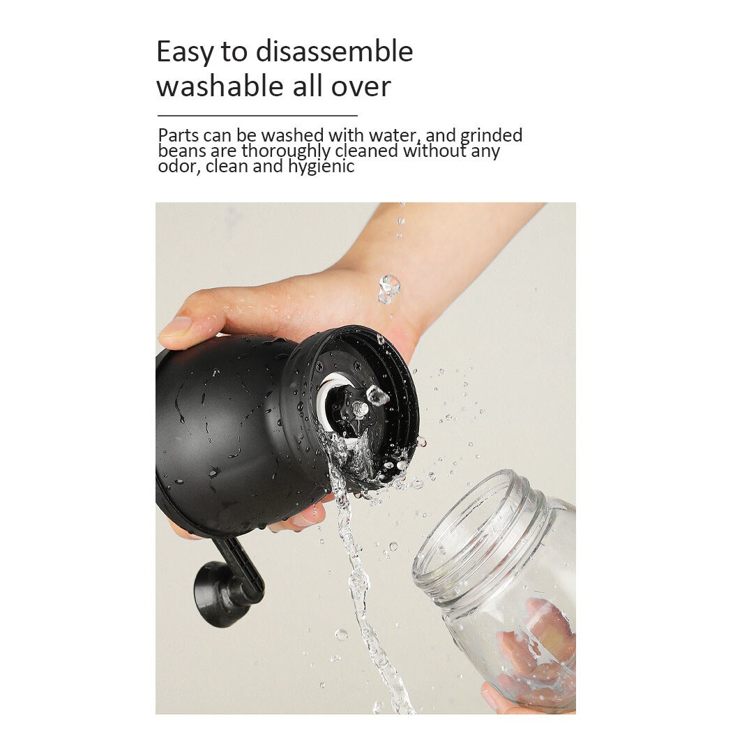 Rasnita de cafea, Plastic, 2 recipiente incluse, Negru/Transparent ...