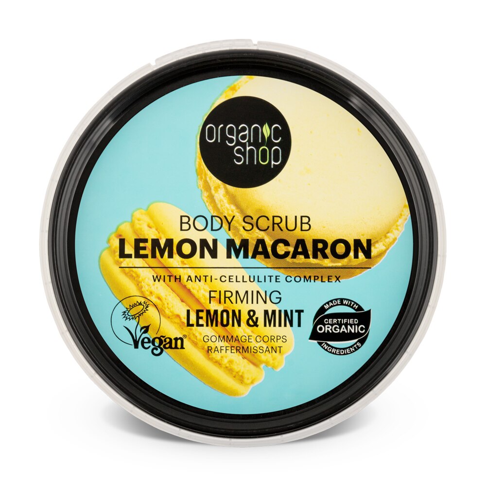Scrub de corp pentru fermitate cu lamaie si menta Organic Shop Lemon ...