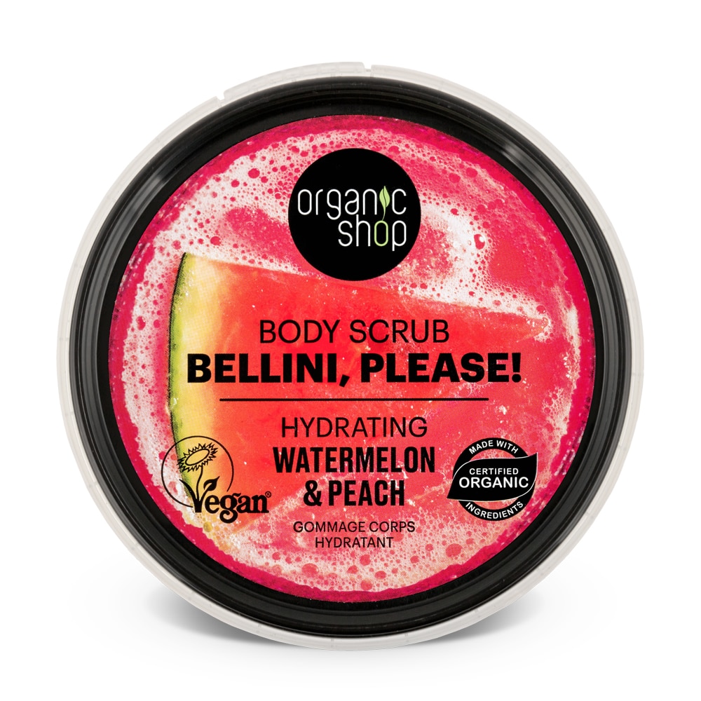 Scrub de corp hidratant cu pepene si piersica Organic Shop Bellini ...
