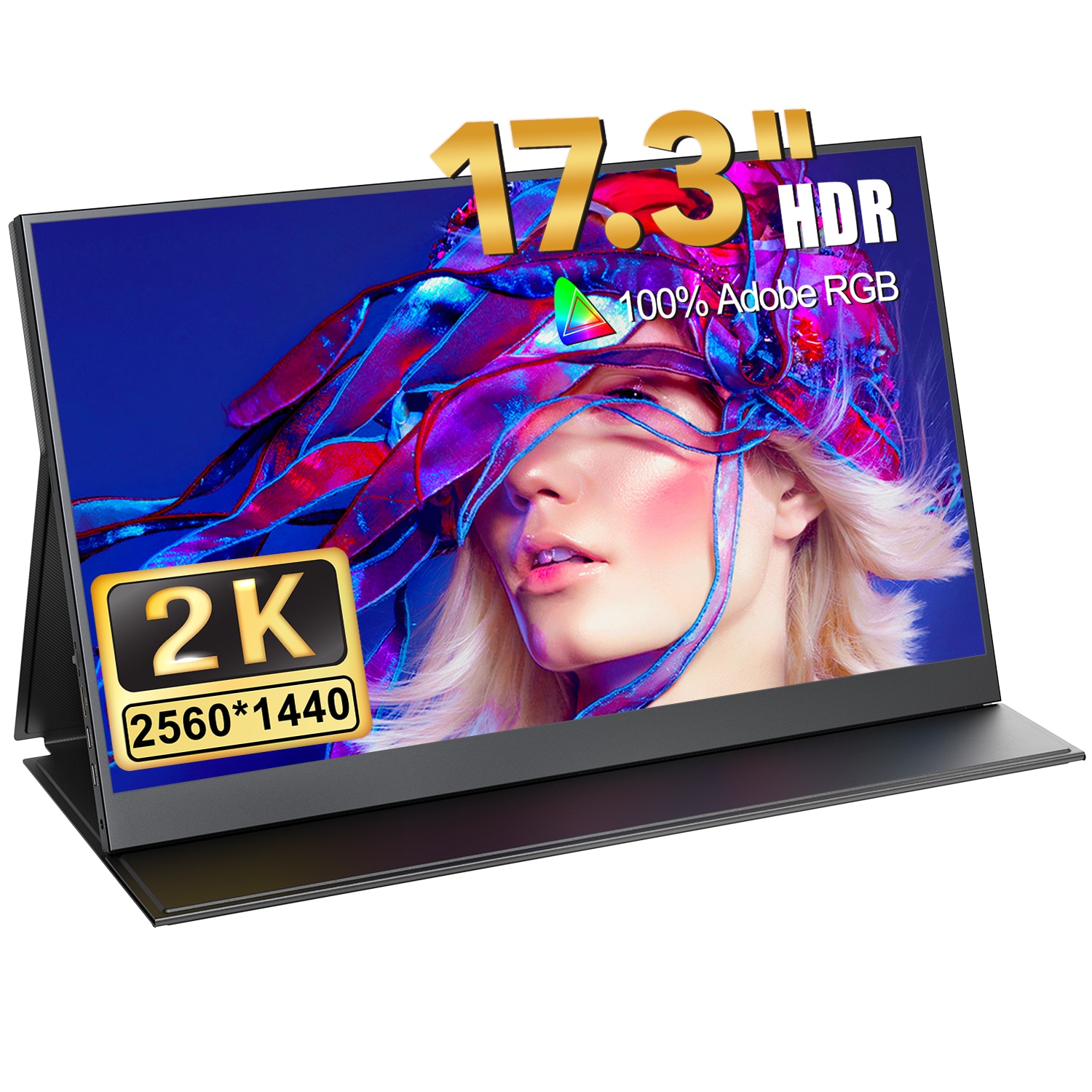 Monitor portabil, Uperfect, 2560x1440 px, 17.3 inci, 178 °, IPS, HDR ...