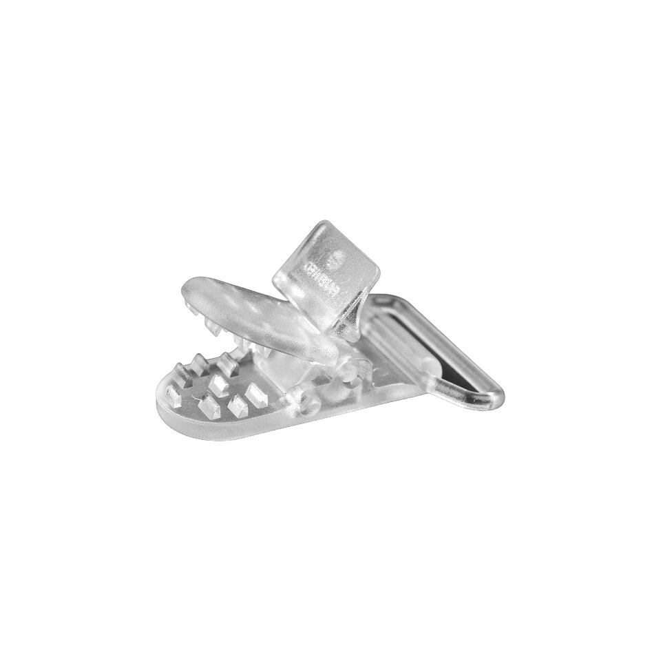 Set 2 clipsuri din plastic pentru fixare, latime 26 mm, Transparent ...