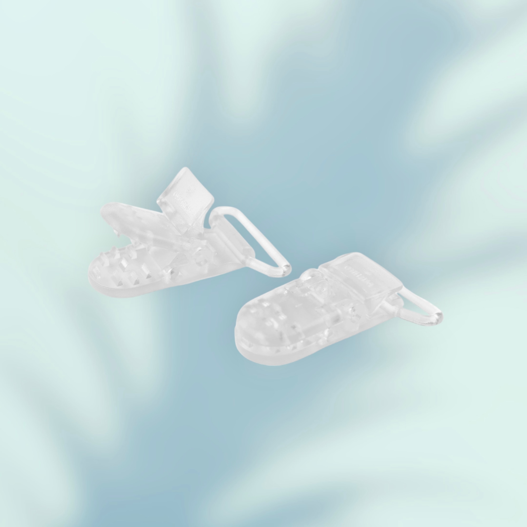 Set 2 clipsuri din plastic pentru fixare, latime 26 mm, Transparent ...