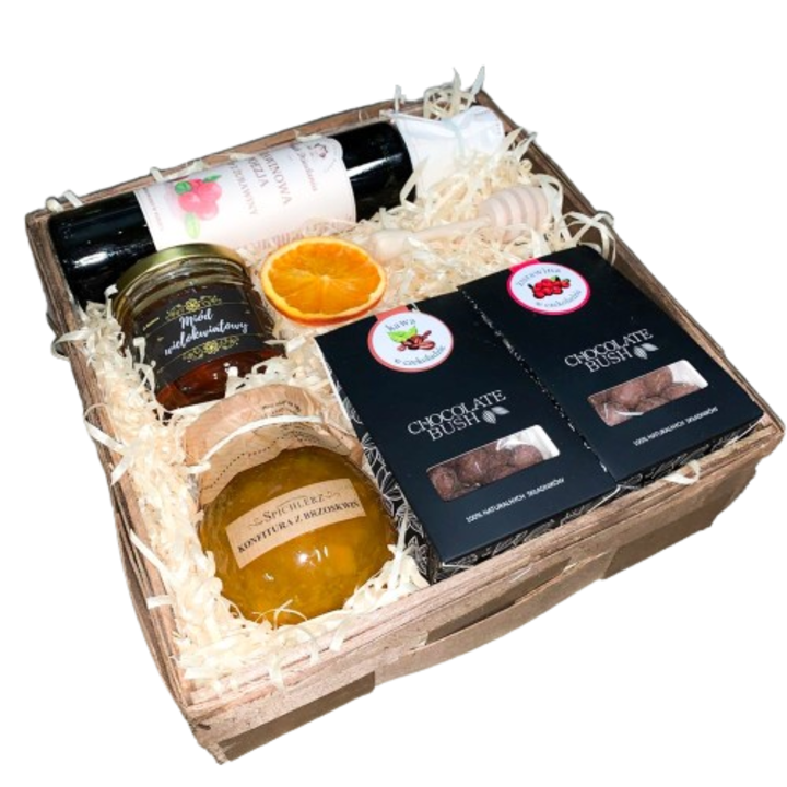Cos cadou, Ekoloco, Miere/Dulceata/Sirop de afine/Fructe uscate - eMAG.ro