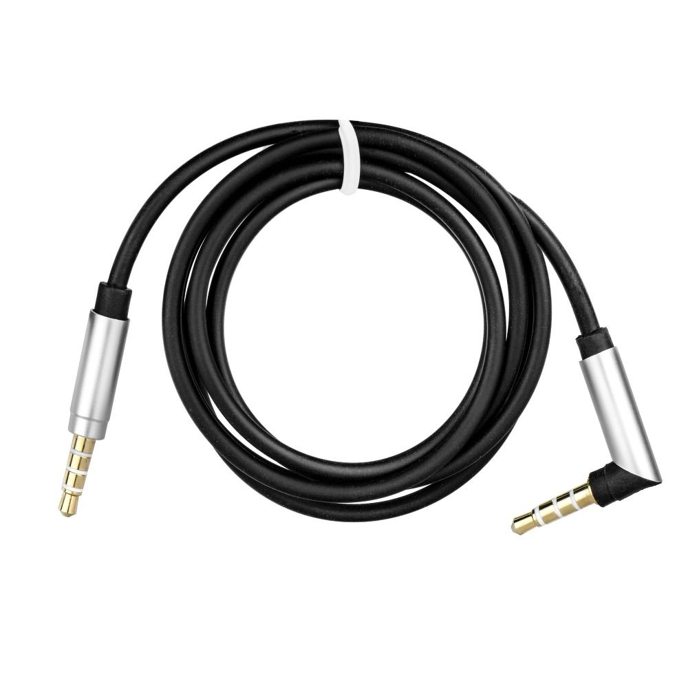 Cablu audio AUX jack / jack 3.5mm angle black - eMAG.ro