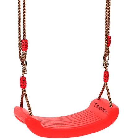 Leagan copii, franghii 175 cm, inele prindere, rosu, Teox® - eMAG.ro