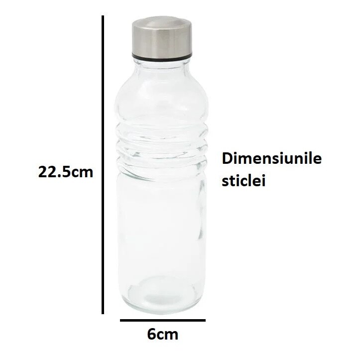 Sticla de apa transparenta cu model, 500 ml - eMAG.ro