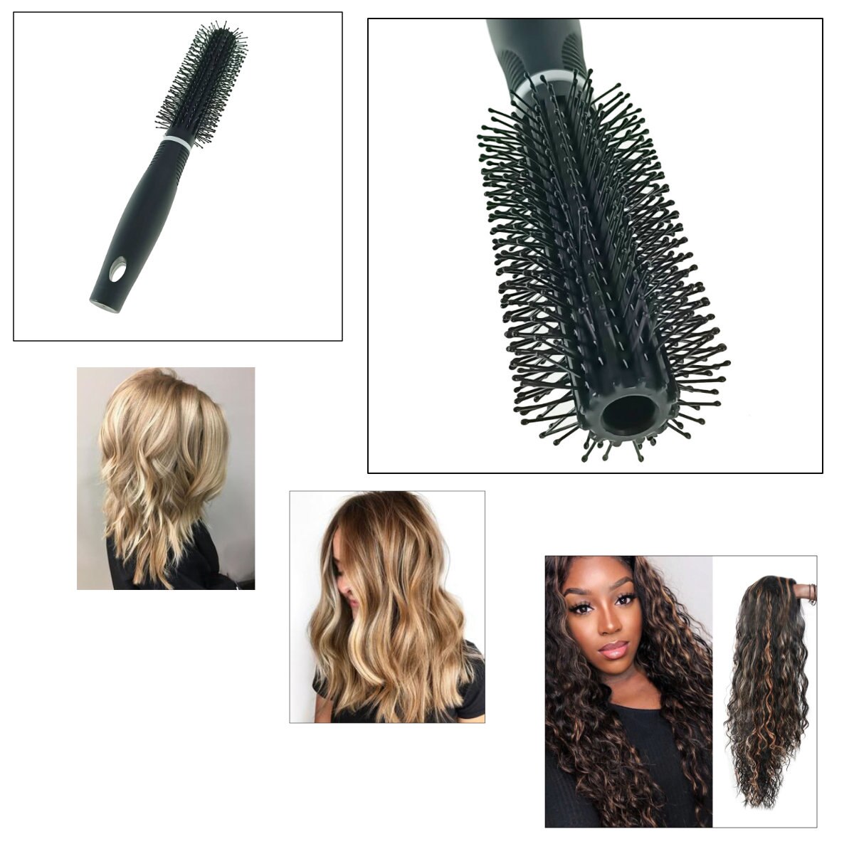 Perie de par rotunda V1, cu perii tip ac gamalie, lungime 225 mm ...