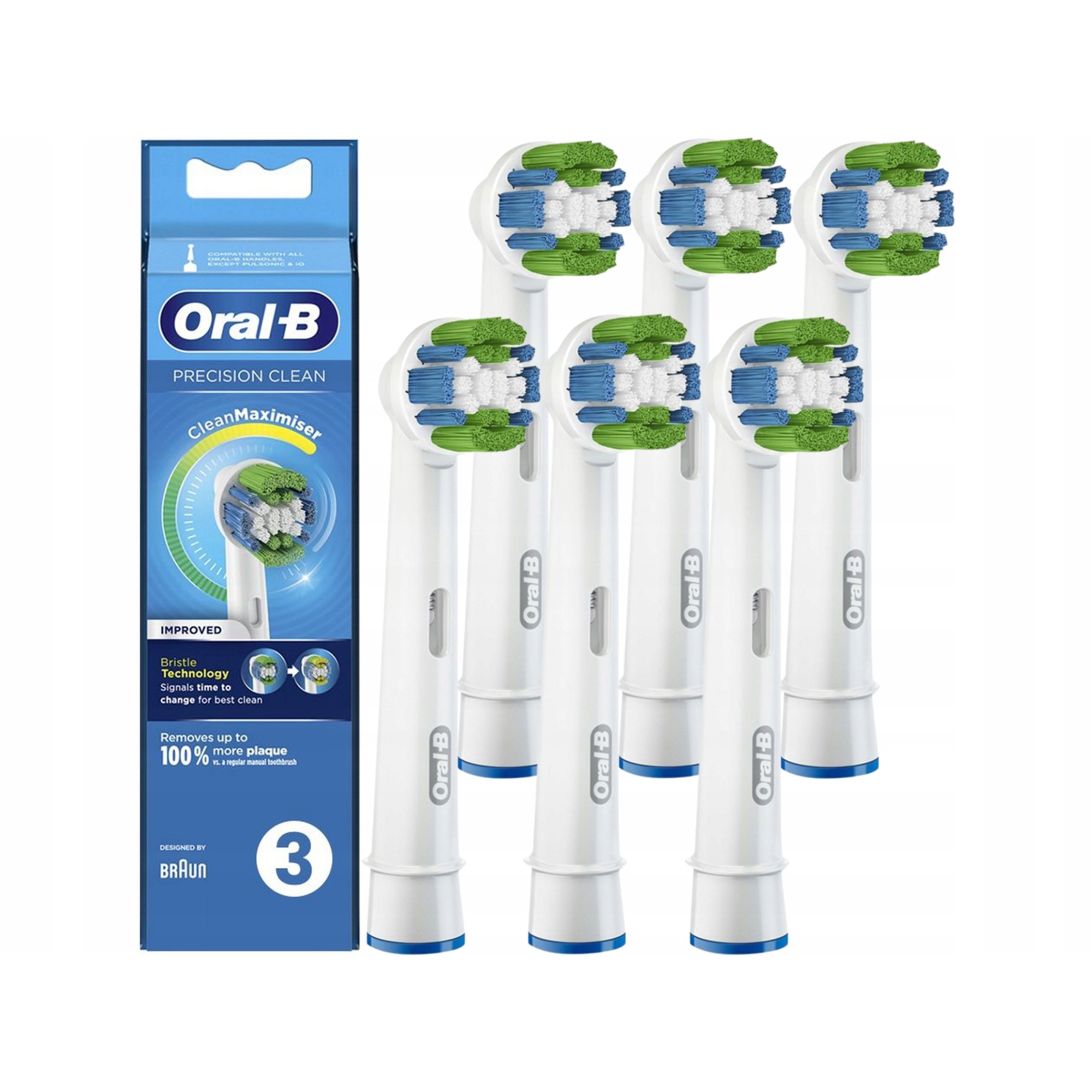 Set 6 capete periuta de dinti electrica, Oral-B, Compatibil cu ...