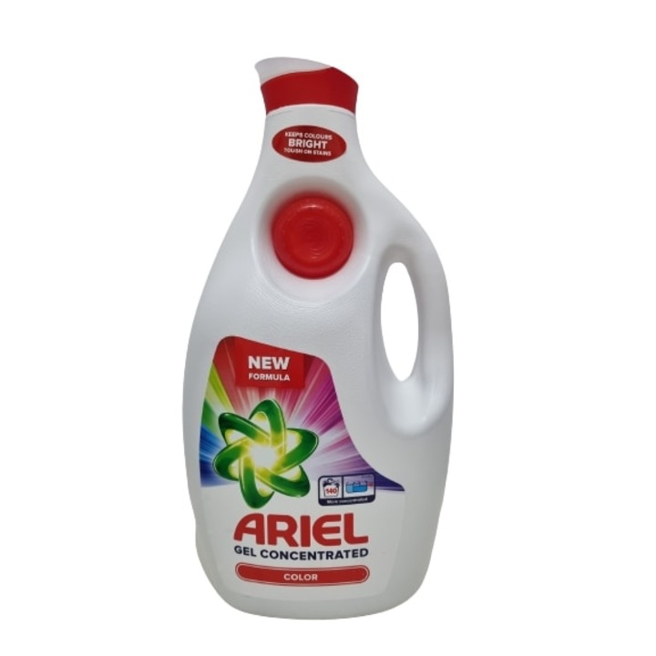 Концентриран течен перилен препарат Ariel gel, за цветни дрехи, 6,3 л ...